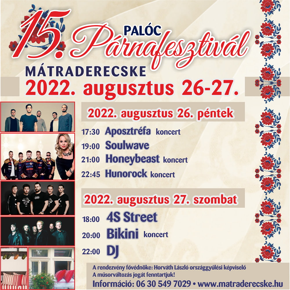 Mátraderecske Párnafesztivál | Együtt Érték